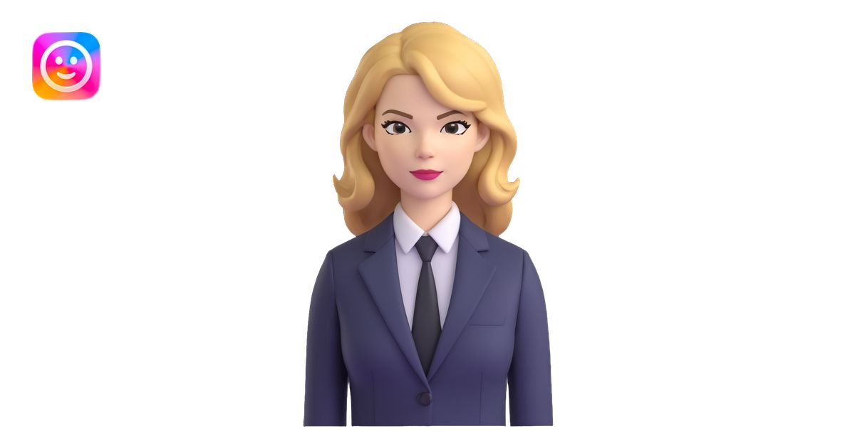 Michelle Monaghan with honey blonde hair as CEO in business suit emoji ...