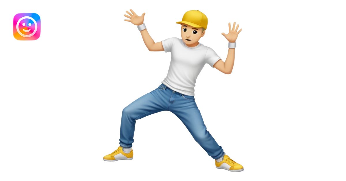 Break Dancing Yellow Man On The Floor emoji | AI Emoji Generator