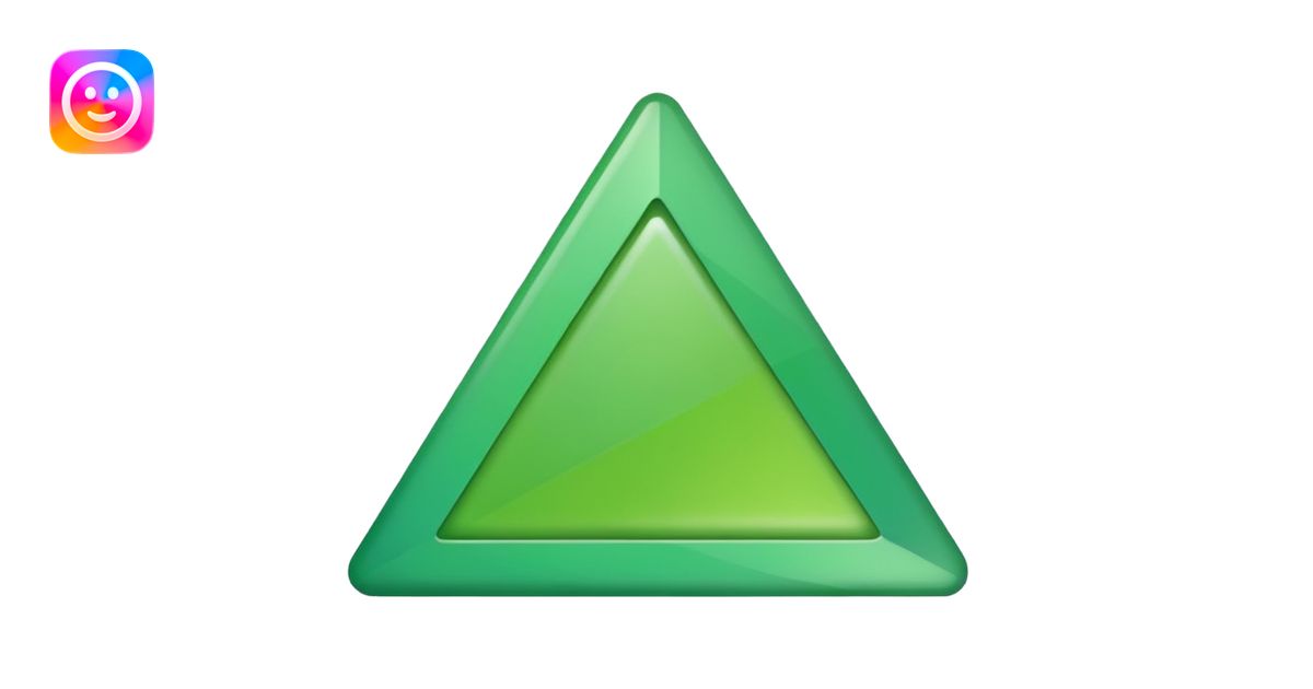 small green 2d up triangle emoji | AI Emoji Generator