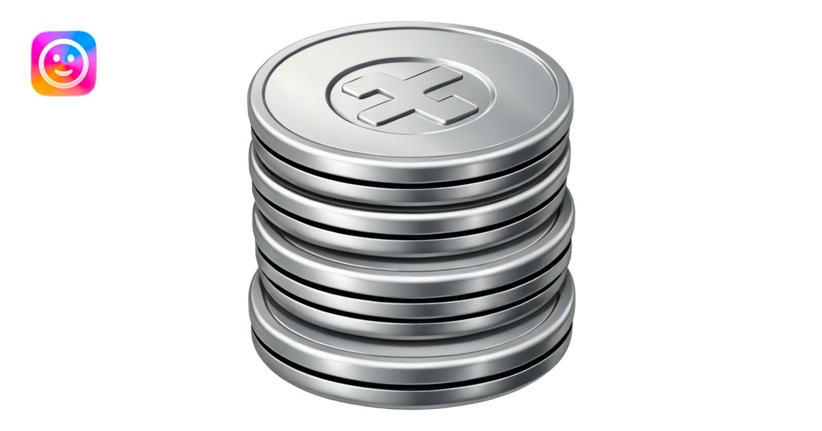 a stack of three coinsa stack of three coins emoji | AI Emoji Generator