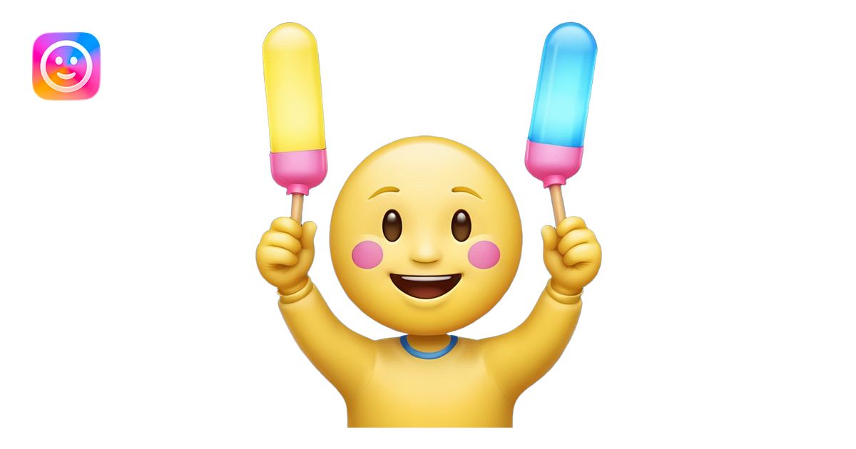 An excited yellow emoji face with closed smiling eyes and blushing ...