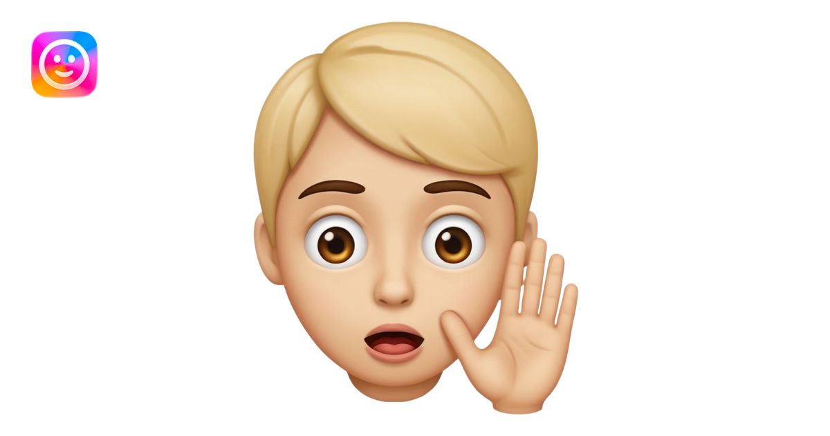 person icon emoji with wide eyes, biting lip, one hand on cheek ...