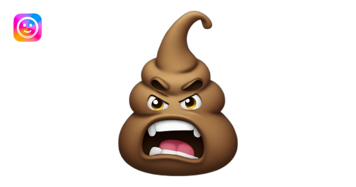 angry poop emoji | AI Emoji Generator