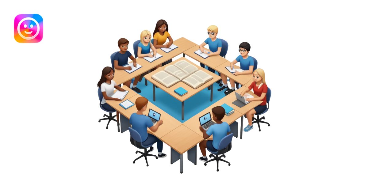 Birdseye view of large study space with students working separately add ...