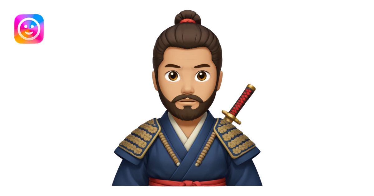 samurai with beard emoji | AI Emoji Generator
