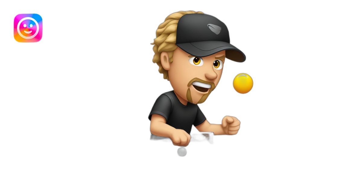 James Hetfield playing ping pong emoji | AI Emoji Generator