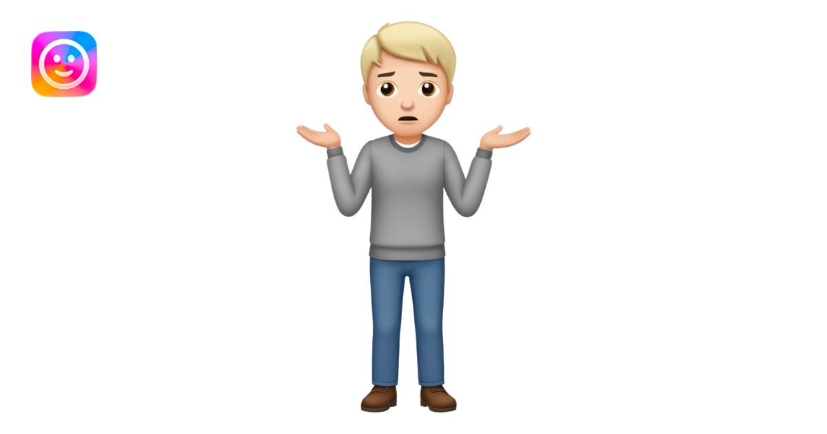 confused man, full body emoji | AI Emoji Generator