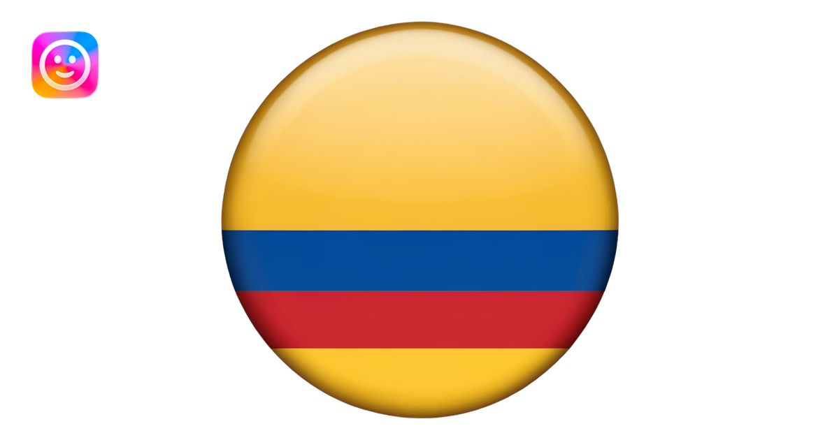 Bandera de colombia circular emoji | AI Emoji Generator