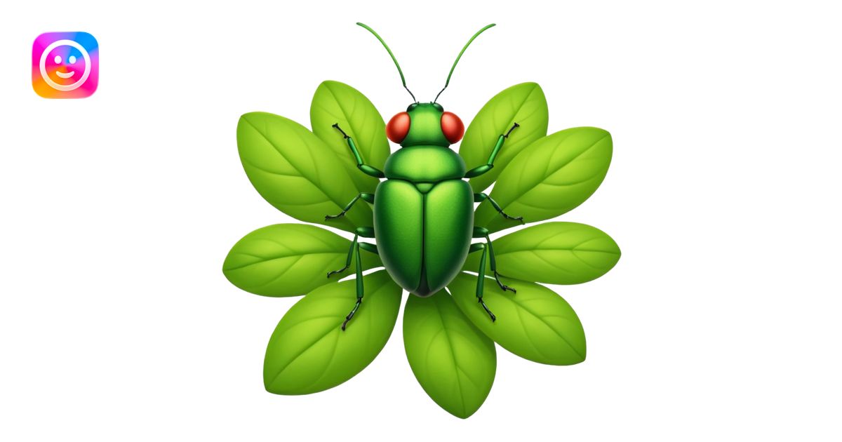 bug on flower emoji | AI Emoji Generator