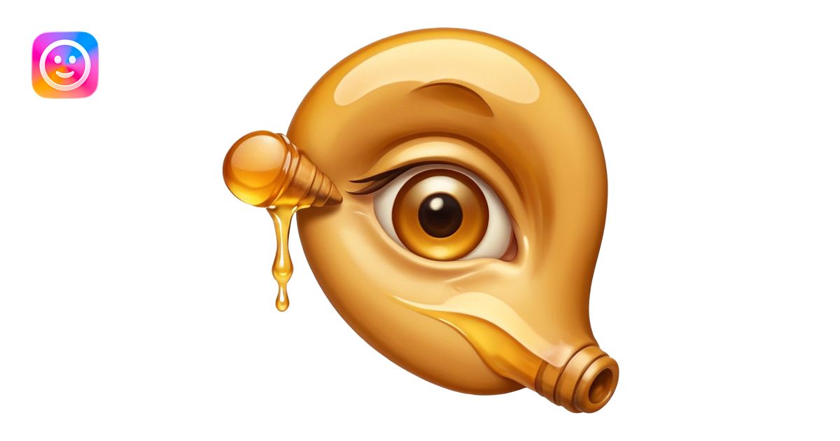 A big human ear, with honey dripping on it emoji | AI Emoji Generator