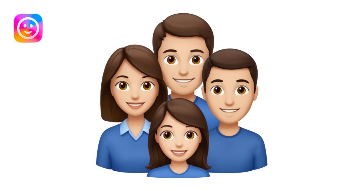 Un trouple deux hommes une femme brune emoji | AI Emoji Generator