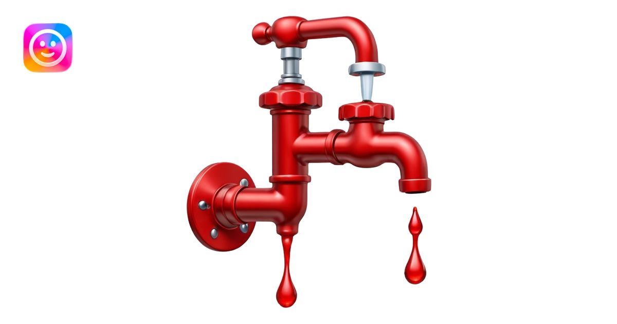 Red water tap emoji | AI Emoji Generator