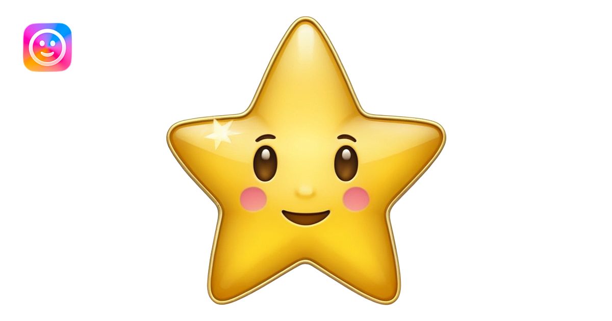 star emoji icon with no fce png emoji | AI Emoji Generator