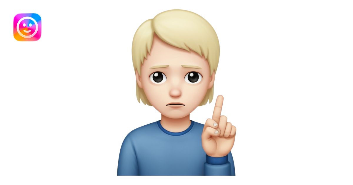 Sad face that’s doing the middle finger emoji | AI Emoji Generator