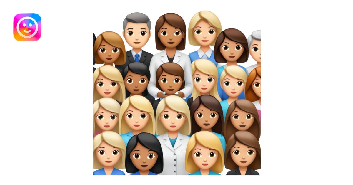 hair salon seminar with presenter and audience emoji | AI Emoji Generator