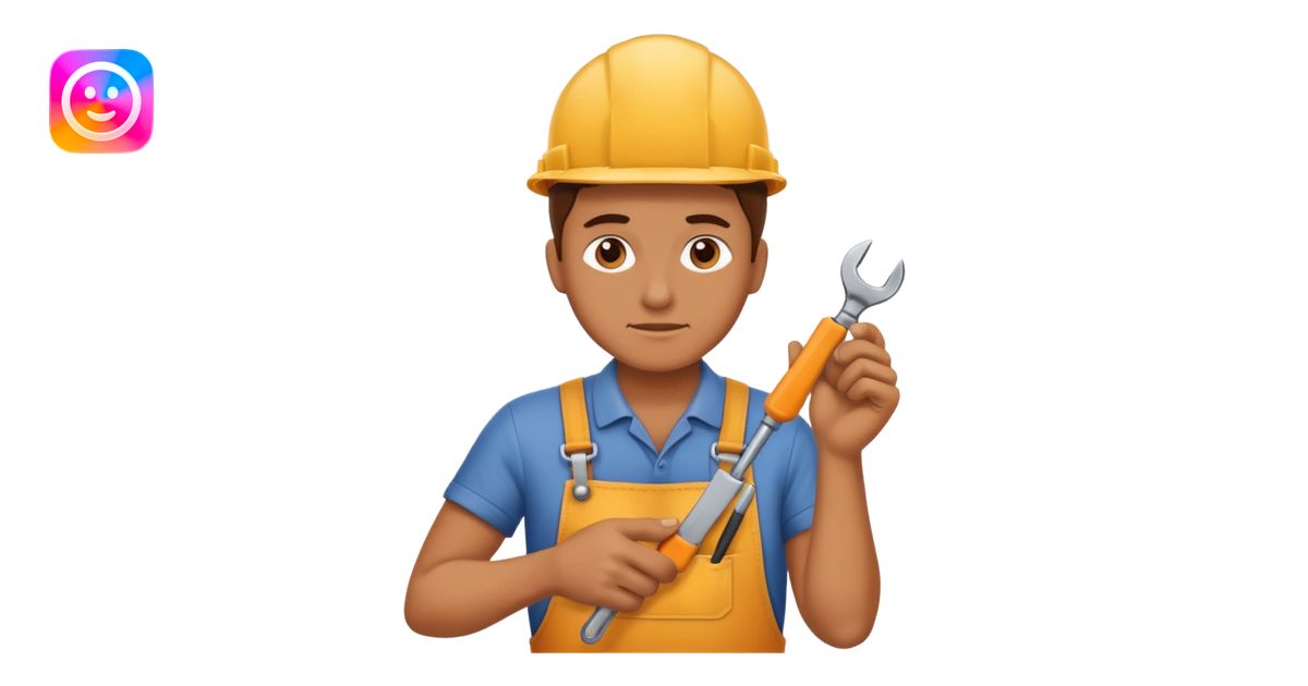 person Repairing a tool emoji | AI Emoji Generator