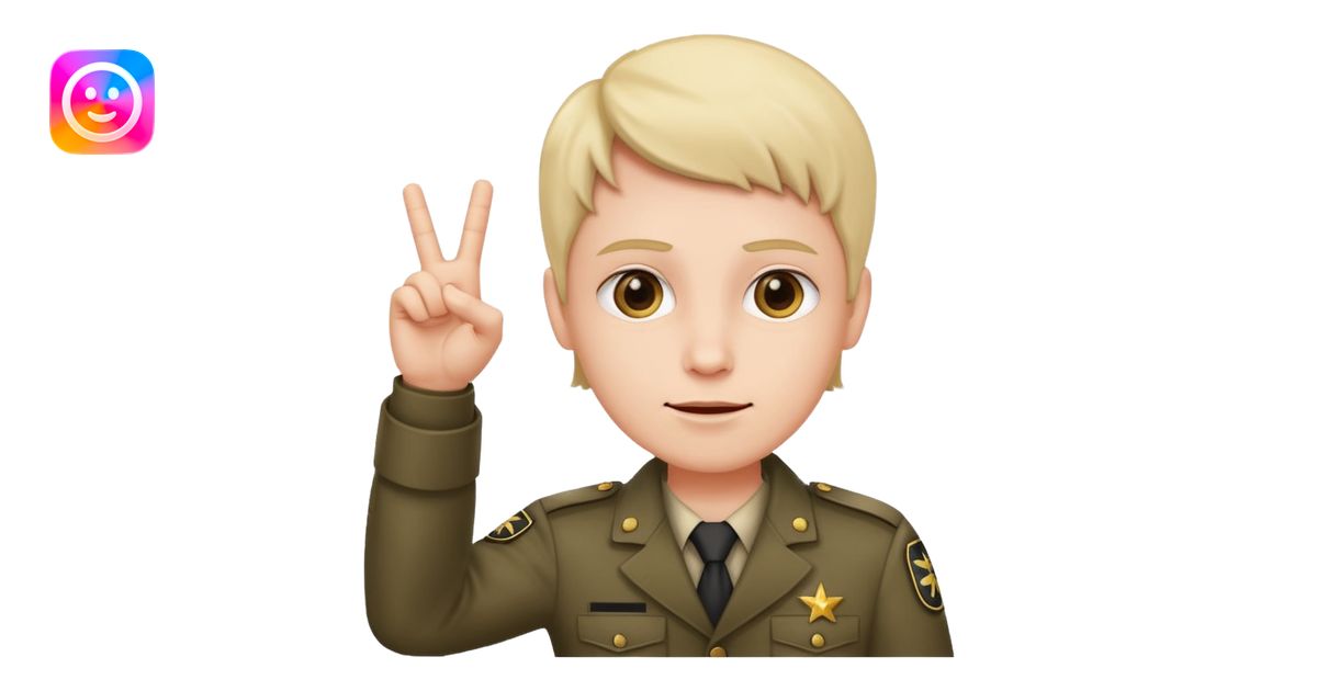 3 fingers salute from front point of view emoji | AI Emoji Generator