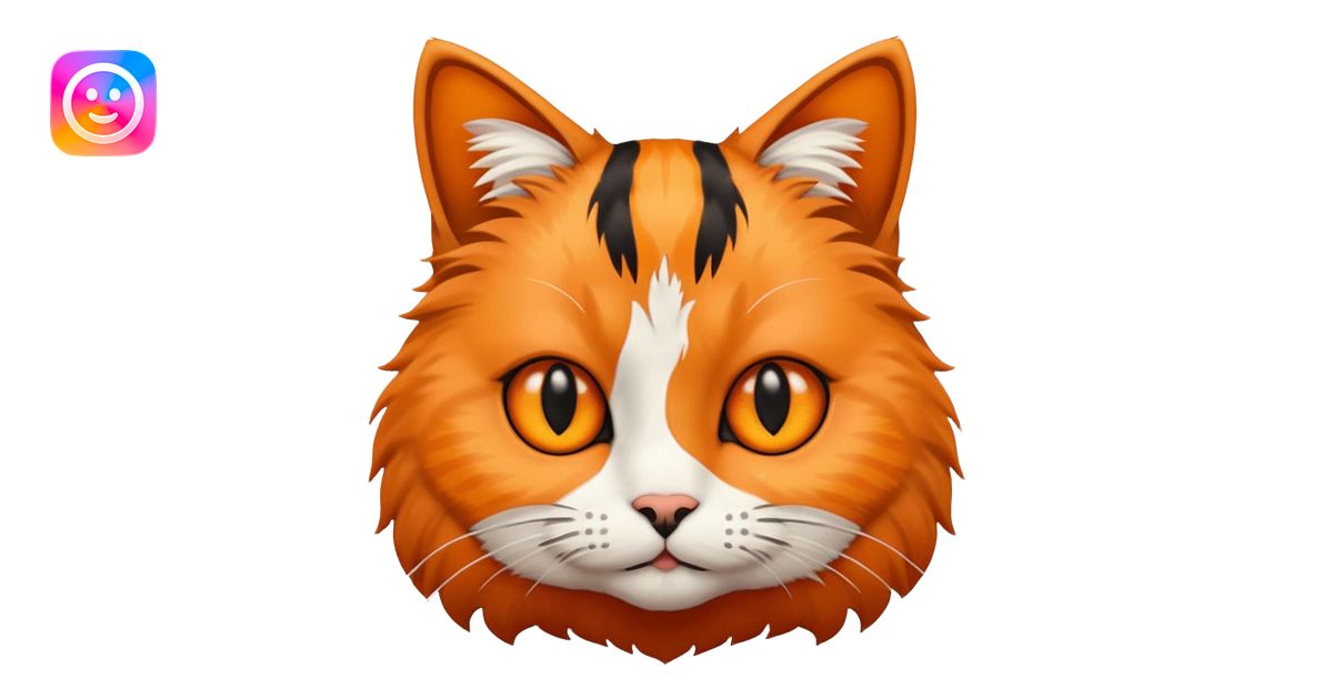 A cat with 1 side its face orange colour and the other black colour ...