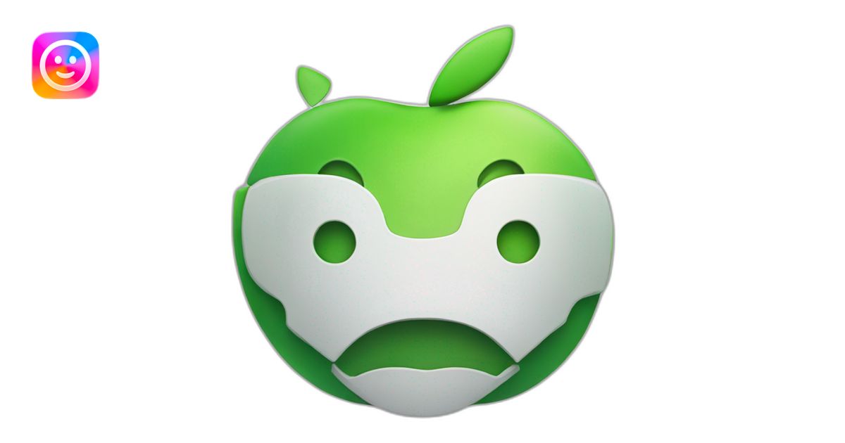 Android logo with apple logo emoji | AI Emoji Generator