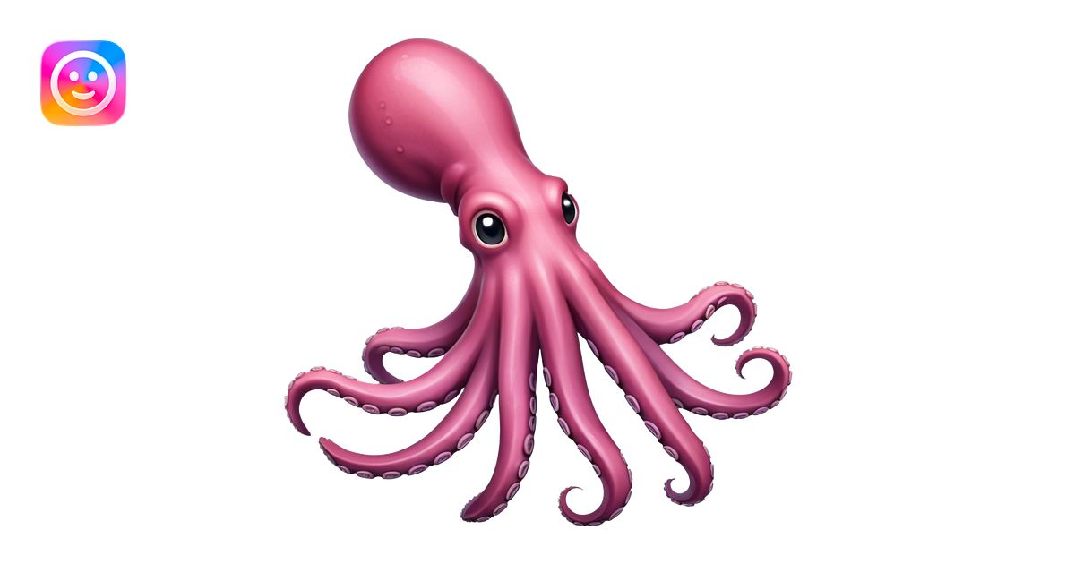 Octopus leg, pink, cutted, single leg emoji | AI Emoji Generator