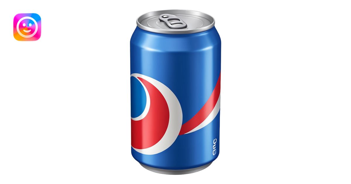 Draw a Pepsi can with the blue label & bold red-white logo emoji | AI ...