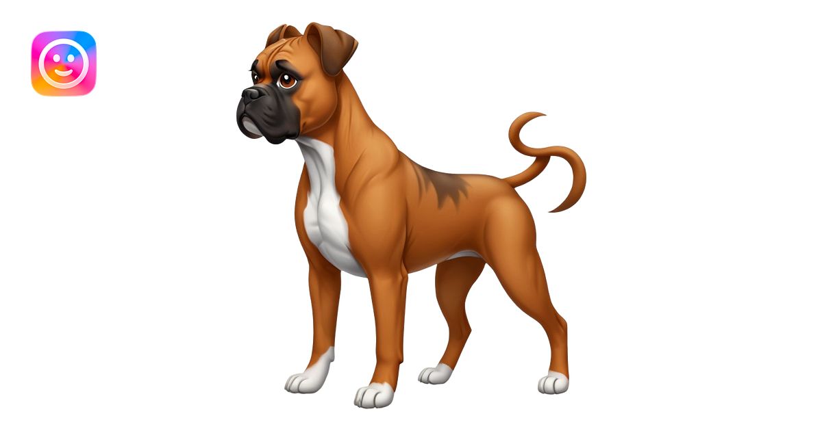 German Boxer brindle emoji | AI Emoji Generator