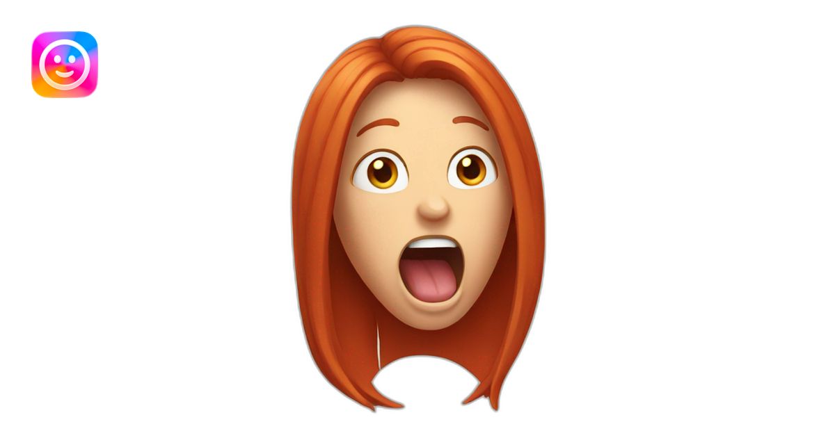 red hair scream emoji | AI Emoji Generator