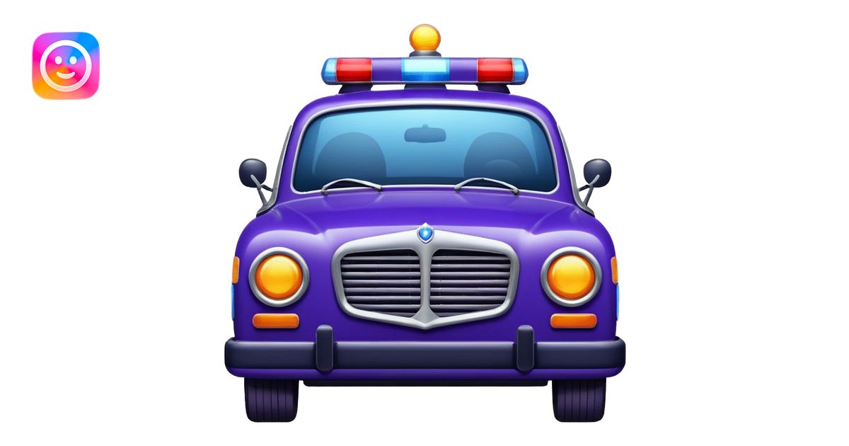 Car police flashing light in dark purple and dark blue tones. The style ...