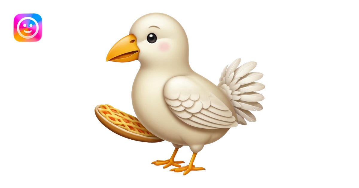 genera un emoji de una paloma comiendo migajas de pan emoji | AI Emoji ...