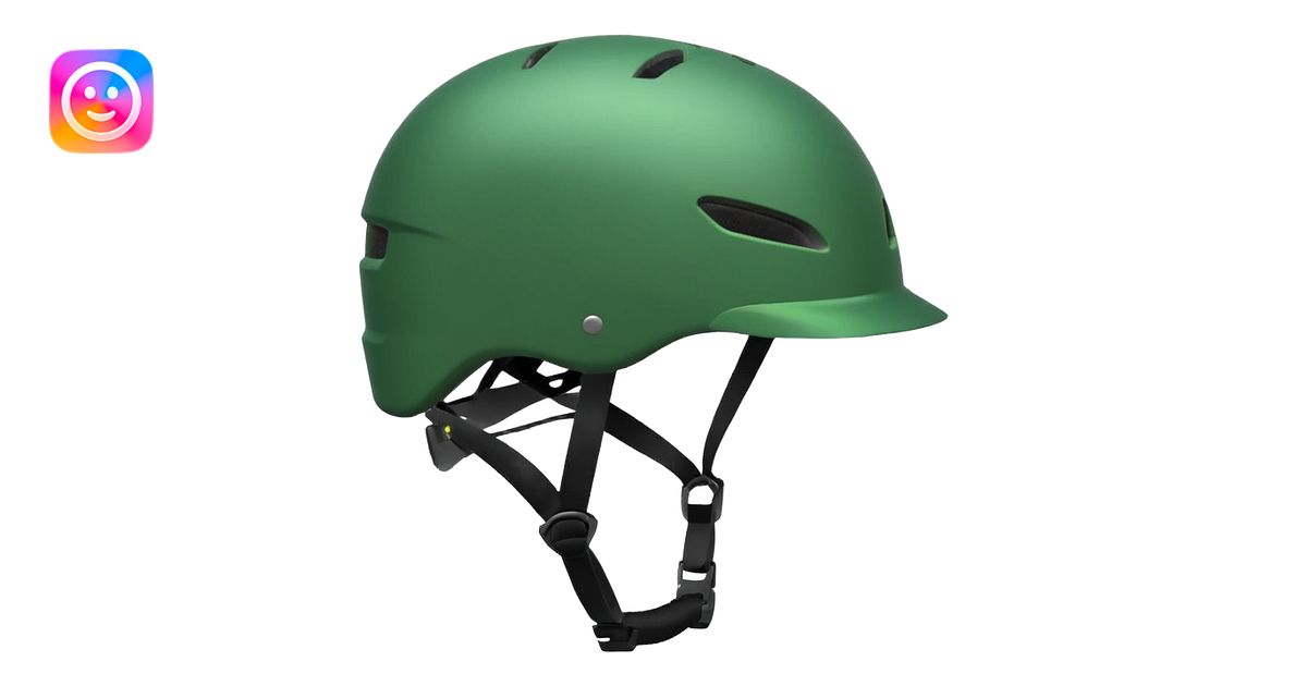 green bike helmet emoji | AI Emoji Generator