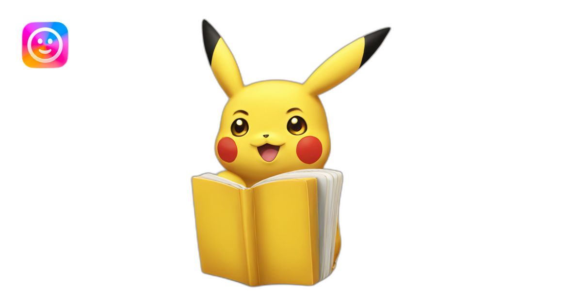 pikachu book emoji | AI Emoji Generator