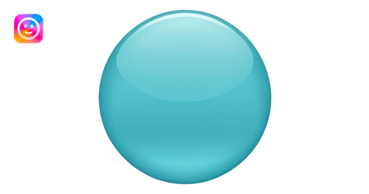 cyan circle emoji | AI Emoji Generator