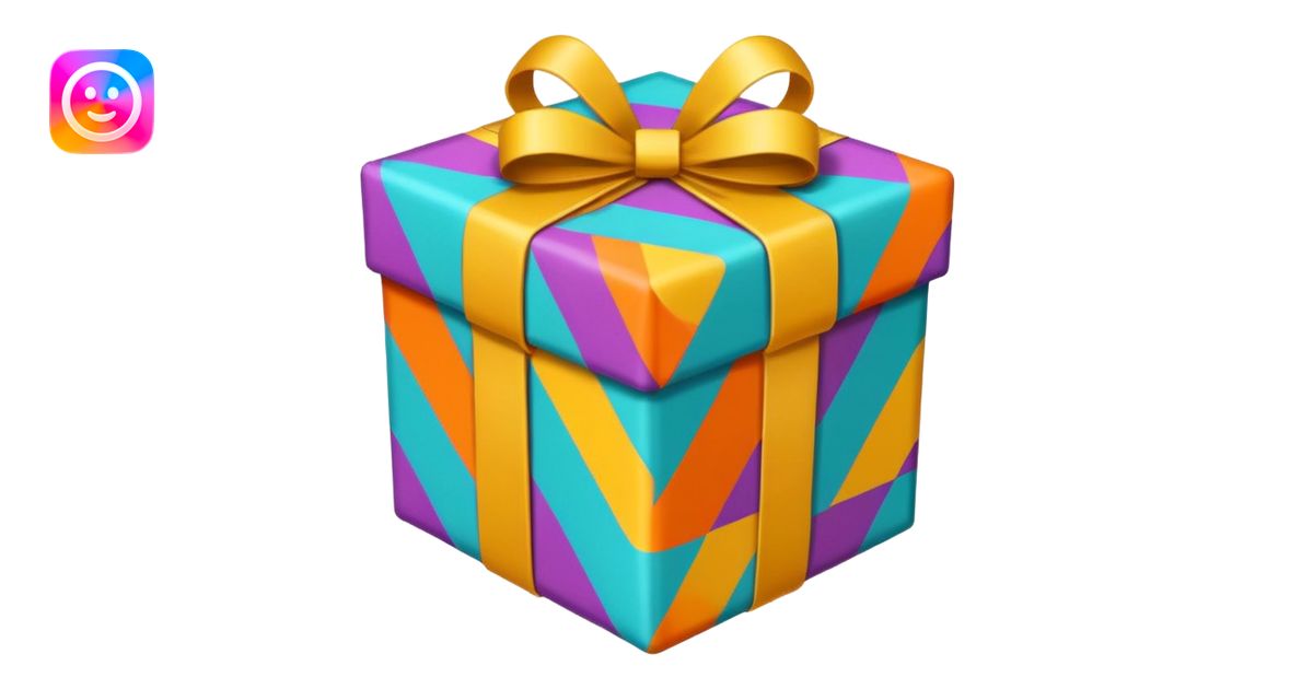 I want to generate a 3d image of a gift emoji | AI Emoji Generator