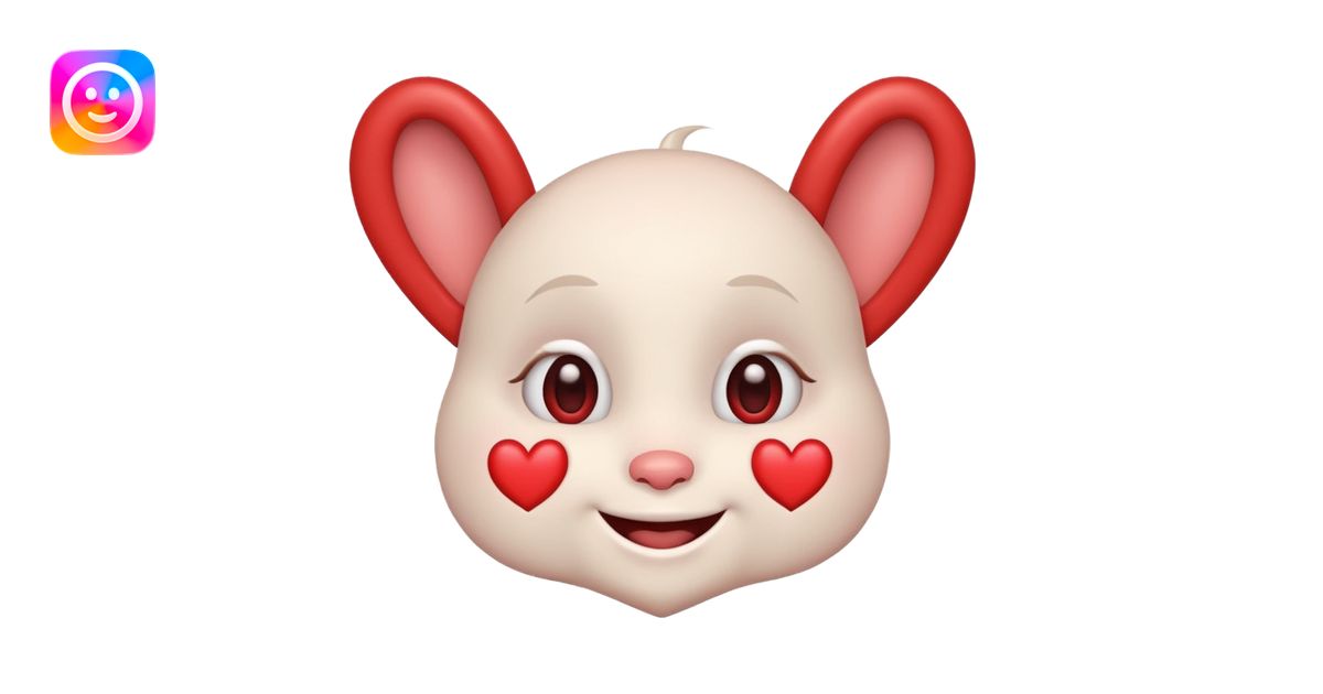 Labubu character with heart eyes emoji | AI Emoji Generator