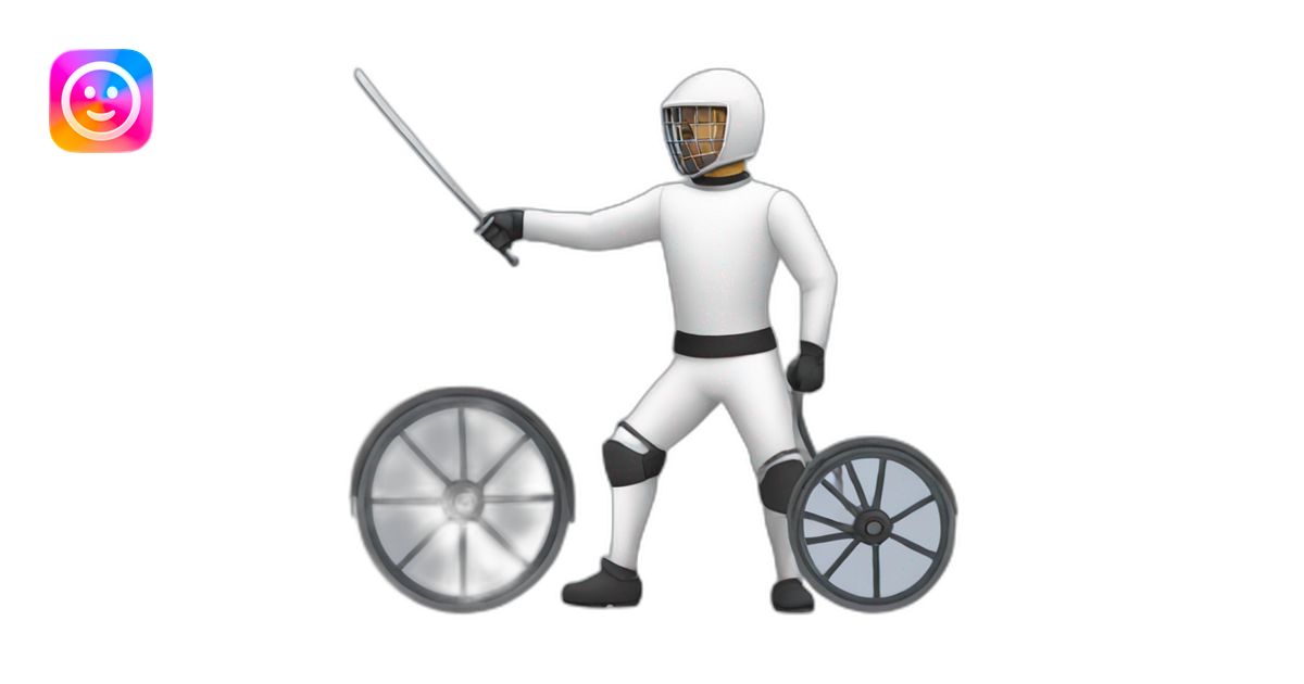 wheelchare fencing emoji | AI Emoji Generator