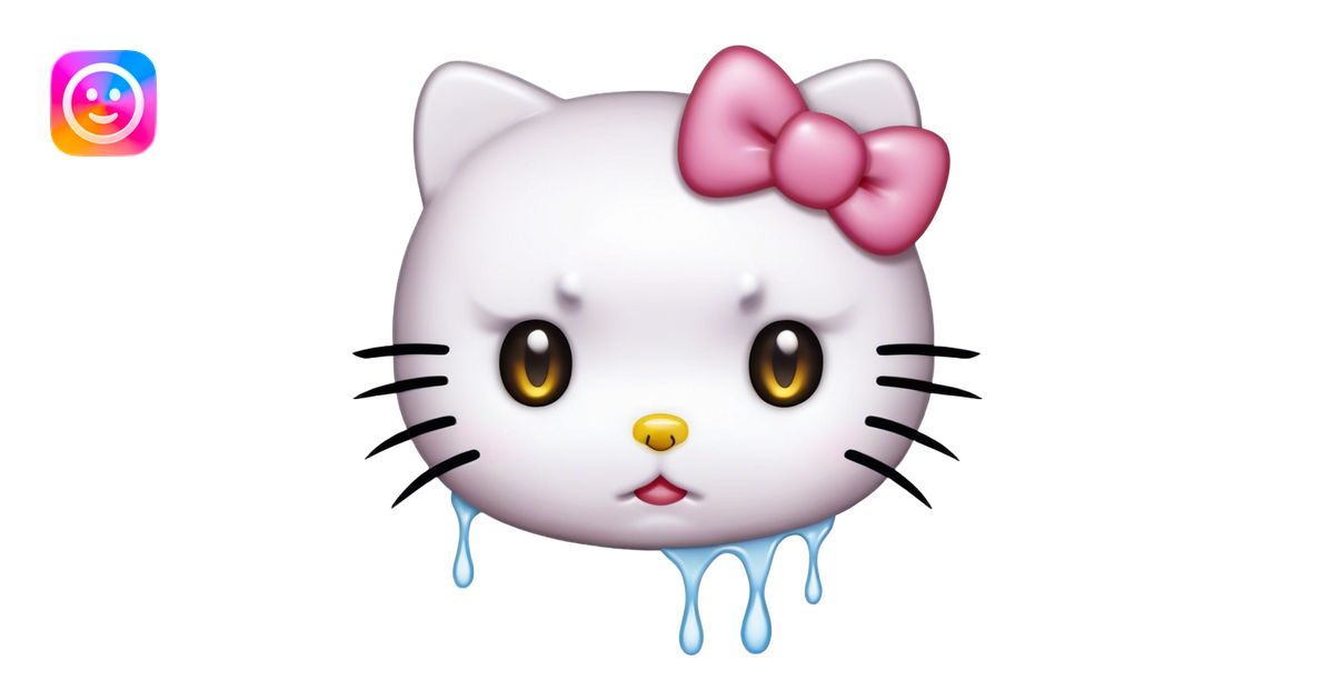 Hello kitty is crying emoji | AI Emoji Generator
