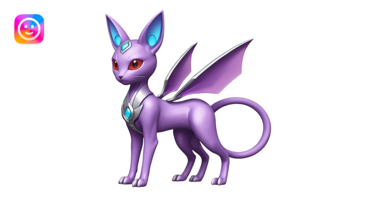 Mechanical Miraidon-Espeon-Mewtwo-Fakémon-hybrid-creature (full body ...