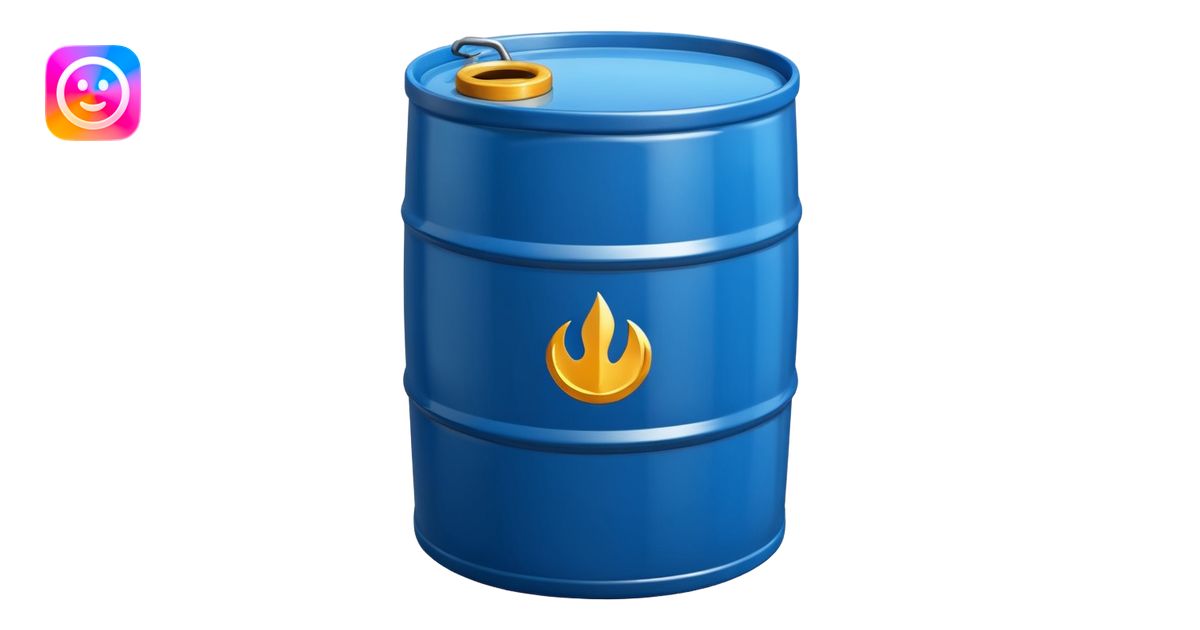 generate a realistic metal petroleum barrel without rust emoji | AI ...