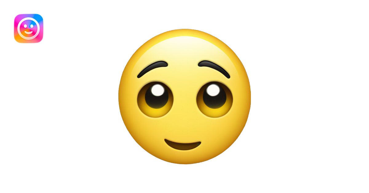 Yellow round head with two eyes on it and one of its eyebrows raised ...