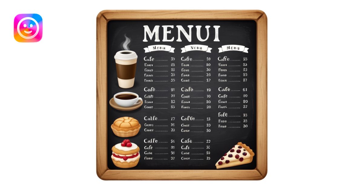 Menu board emoji | AI Emoji Generator