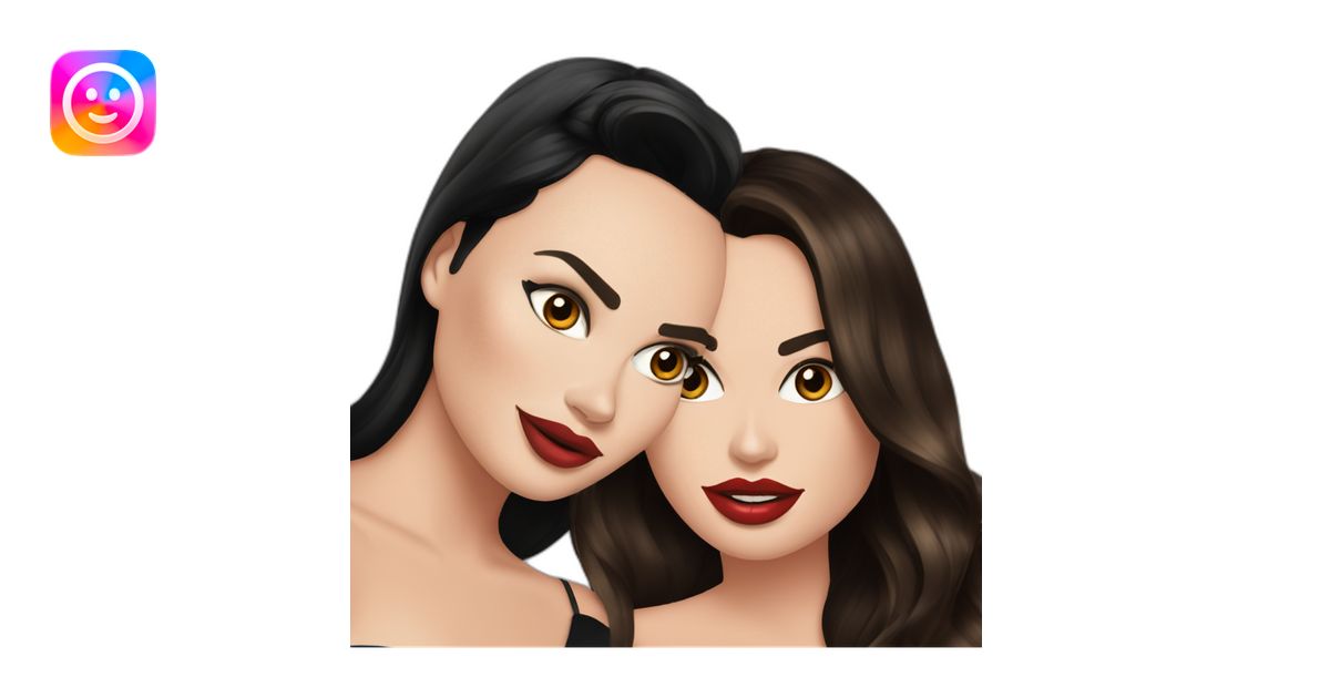 Margot robbie and megan fox brunette emoji | AI Emoji Generator