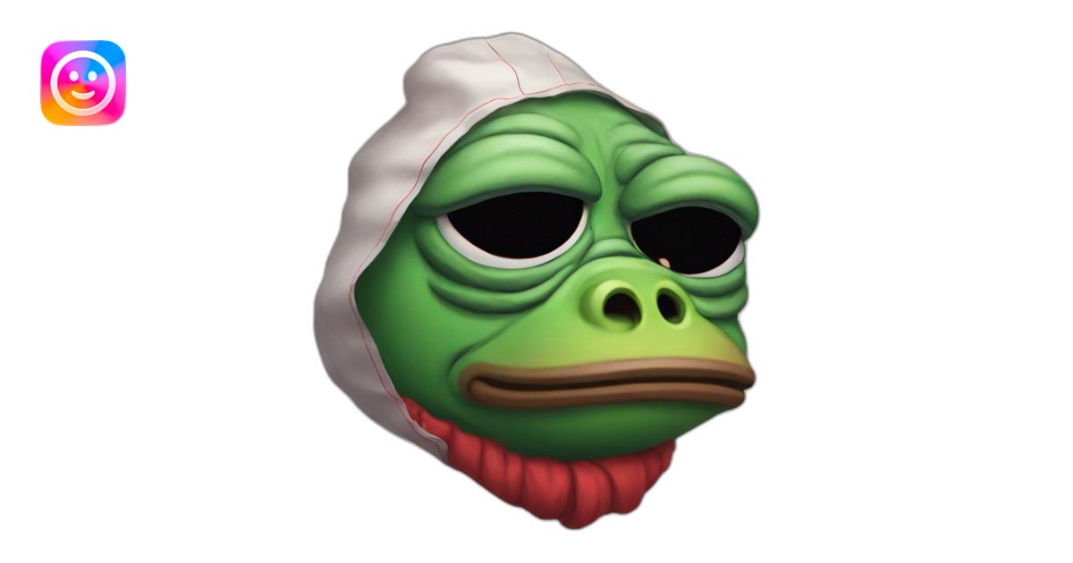 sad pepe in clown mask emoji | AI Emoji Generator