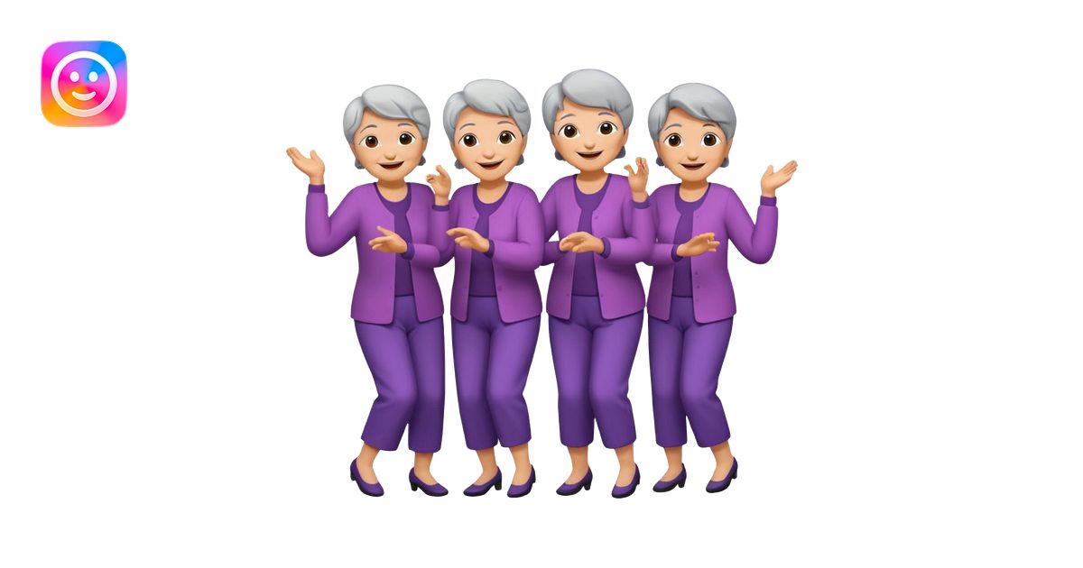 Grandmas dancing emoji | AI Emoji Generator