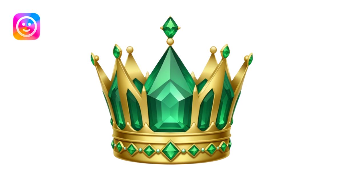 green gem crown emoji | AI Emoji Generator