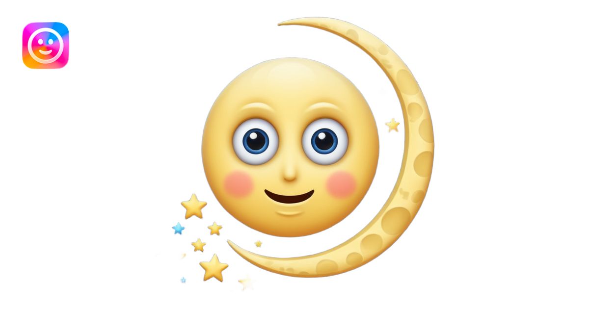dizzy moon with spiral eyes and spinning stars emoji | AI Emoji Generator