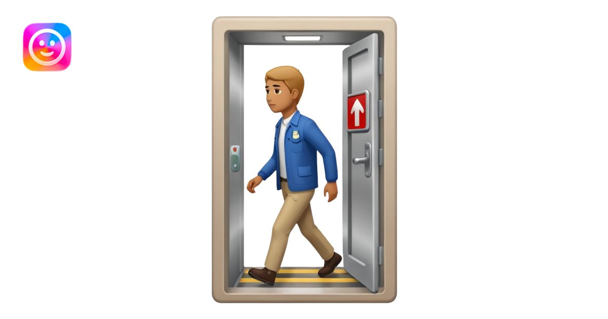 emergency exit , but only the guy walking emoji | AI Emoji Generator