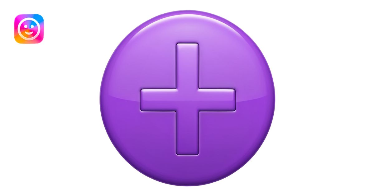 purple "plus" emoji emoji | AI Emoji Generator
