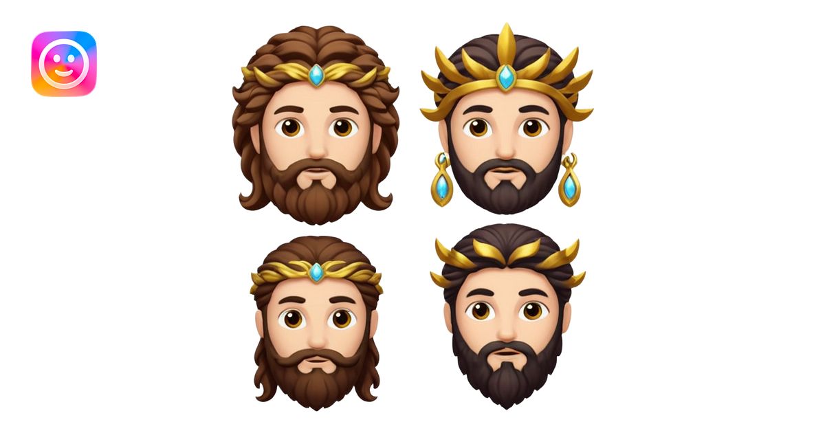 dionysus, zeus, and semele emoji | AI Emoji Generator
