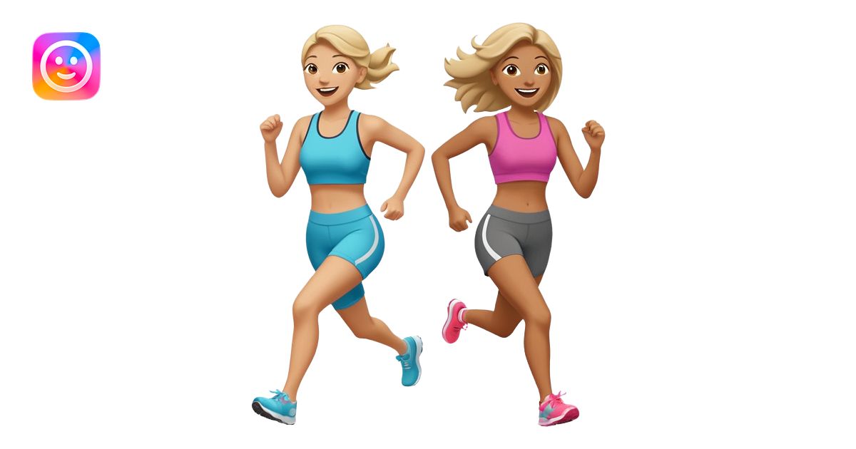 Women Running to brunch emoji | AI Emoji Generator