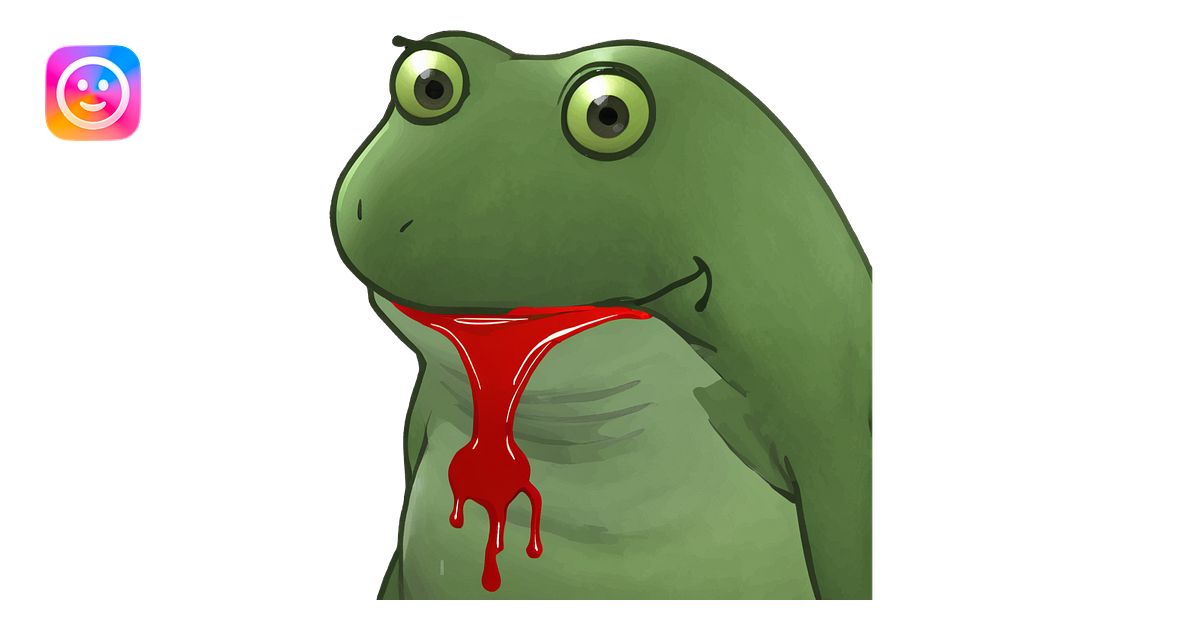 bufo chest is bleeding meme | AI Emoji Generator